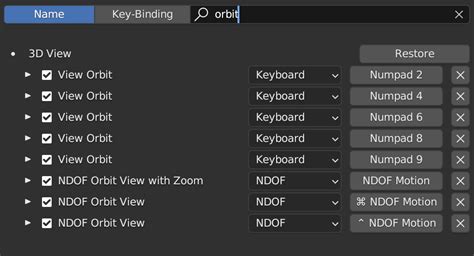 Change Orbit In Keymap Basics Interface Blender Artists Community