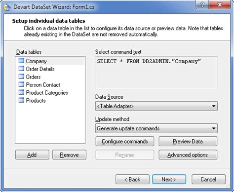 Using Dataset Wizard