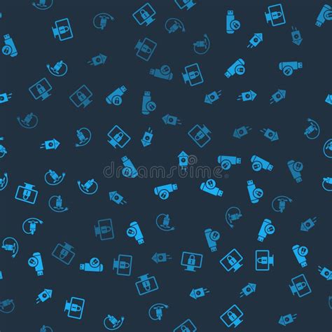 Set Lock On Monitor Usb Flash Drive With Lock Retro Wall Watch And Electric Scooter On