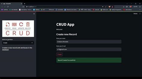Crud Application Build Using Pythonss Streamlit And Mysql Database