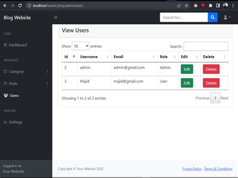 Php Laravel Web App With Ajax And Mysql Database Upwork