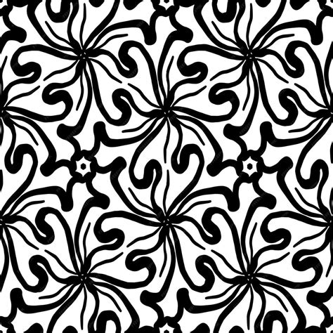 Premium Vector Decorative Geometric Ornament Black And White Seamless Pattern
