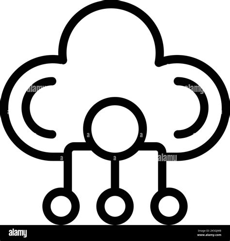 Data Cloud Vpn Icon Outline Vector Online Security Secure Software Stock Vector Image And Art