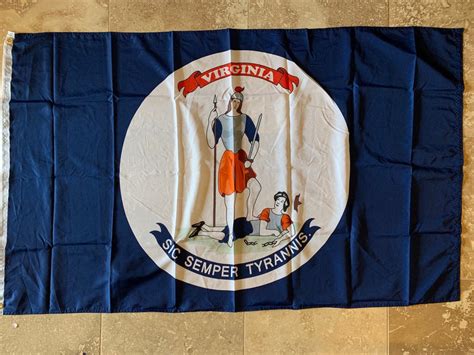 Virginia Sic Semper Tyrannis 1861 1865 Flag 5x8 Rough Tex® 100d