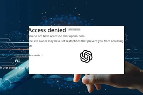Come Correggere Codice Errore Chatgpt 1020 Accesso Negato