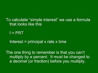 7 7 Simple Interest PPT
