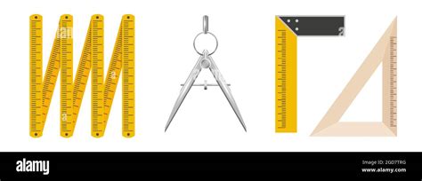 Outils De Mesure Règle Pliante Diviseur Bow Compas Coin Bâtiment