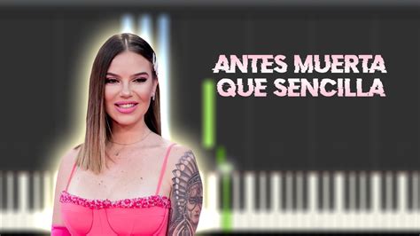 María Isabel Antes Muerta Que Sencilla Instrumental Piano