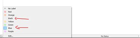 after 3 1 2 the color black does not appear as a color in label tab of