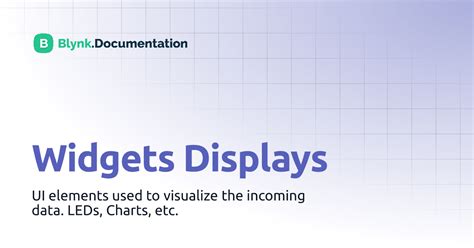 Widgets Displays Blynk Documentation