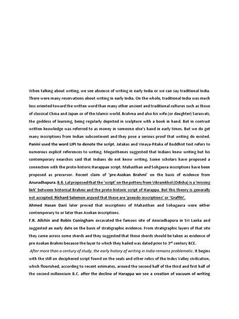 Origin Of Brahmi Script Pdf Notation Writing