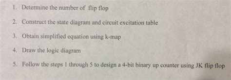 Design A Bit Binary Up Counter Using JK Flip Flops Chegg Com