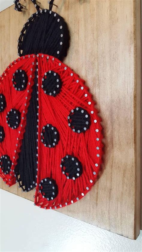 Handmade Ladybug String Art Cute Wall Decor Etsy