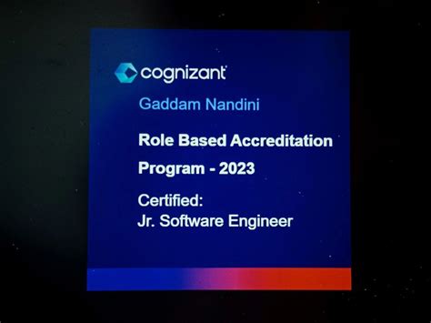 Gaddam N On Linkedin Badge Awarded Role Based Accreditation Program 2023 Certified As Jr