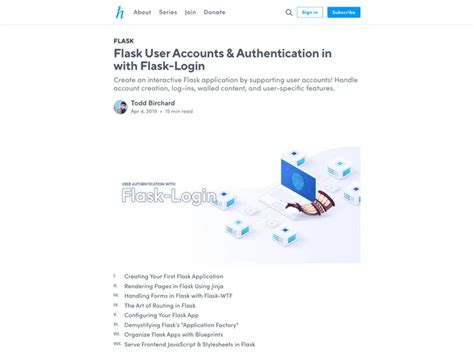 Flasklogin Tutorial By Toddbirchard A Flask Template Built At