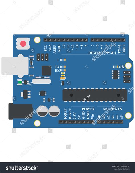 Vektor Stok Arduino Board Minimal Iot Vector Education Tanpa Royalti Shutterstock