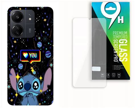 Etui Case Do Xiaomi Redmi 13C Szkło Hartowane Wzór Stitch Angel Bajki Najnowsza Wersja 6