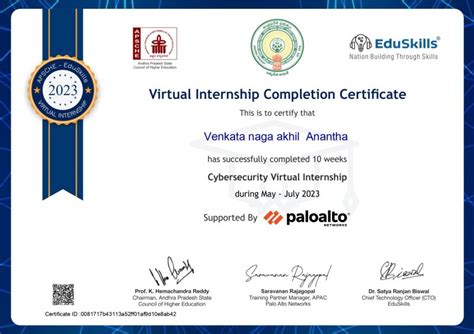 Cybersecurity Eduskills Venkata Naga Akhil Anantha