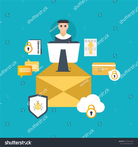Cyber Crime Hacker Activity Concept Stock Vector Royalty Free