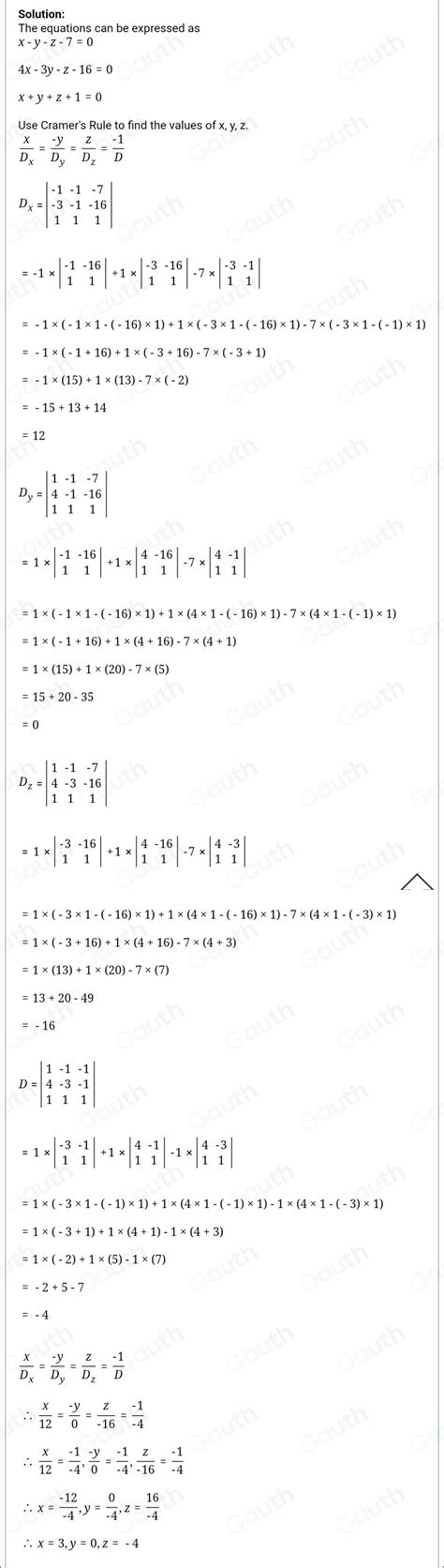 solved problem 2 1 point solve the system using any method x y z