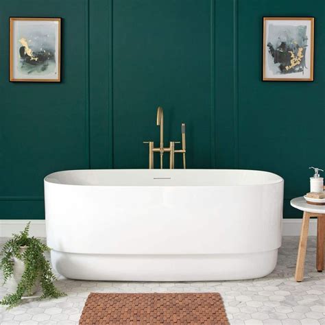 Nia 67 Inch Acrylic Double Ended Freestanding Tub Free Standing Tub