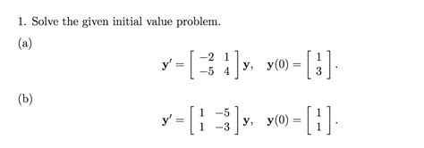 Solved Solve The Given Initial Value Problem A Chegg