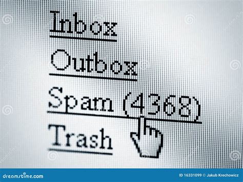 Spam Computer Screen Stock Image Image Of Click Mouse 16331099