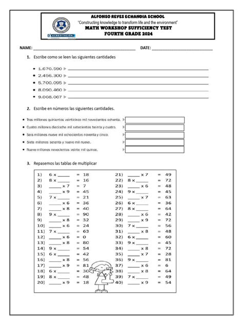 Math Workshop Sufficiency Test 2024 1 Pdf