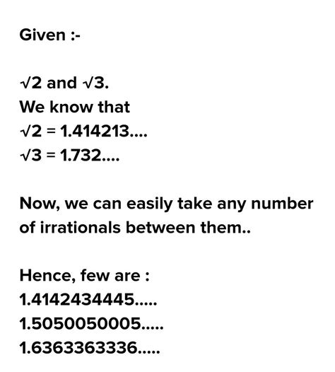 find an irrational mo between left begin{array}{lll}{text { i } frac{1