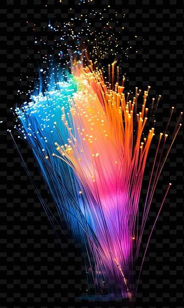 Fiber Optic Light With Guided Glow Colorful Luminescent Evok Png Neon