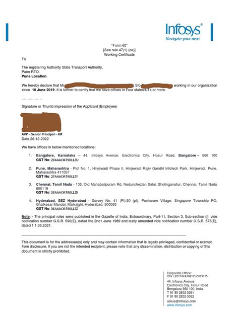 sample infy bh pdf
