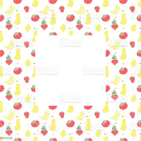 원활한 음식 패턴 텍스트를위한 장소가있는 음식 배경 음식 아이콘이 있는 낙서 벡터 일러스트 레이 션 과일에 대한 스톡 벡터 아트 및 기타 이미지 Istock