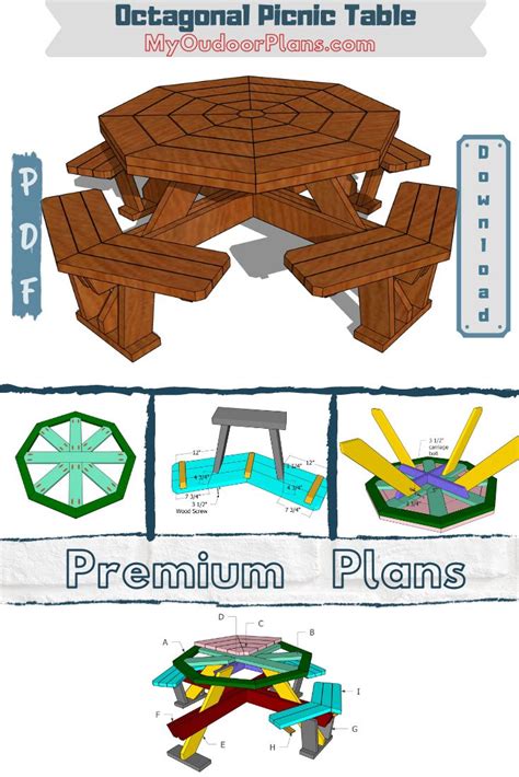 How To Build An Octagonal Picnic Table Picnic Table Plans Octagon