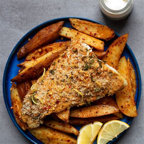 Crumbed Cod With Spicy Wedges Recipe Easyfood