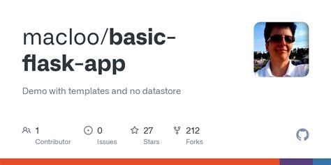 Github Macloobasic Flask App Demo With Templates And No Datastore