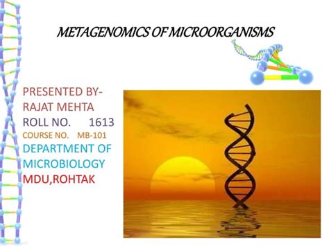 Metagenomics Pptx Biological Sciences Science
