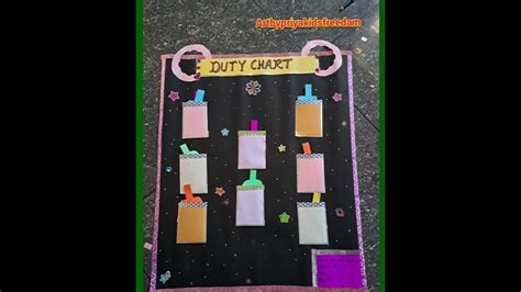 Duty Chartclass Room Duty Chart Class Room Job Chart Classroom Youtube