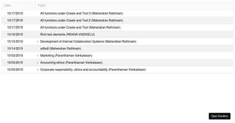 React Treelist Examples Codesandbox