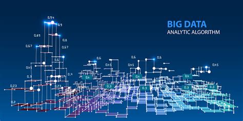 청추형 미래 분석 그리드 알고리즘 데이터 블루 백 빅 데이터 3d 그리드 데이터 차트 알고리즘 데이터 차트입니다 벡터 일러스트레이션 Slide Show