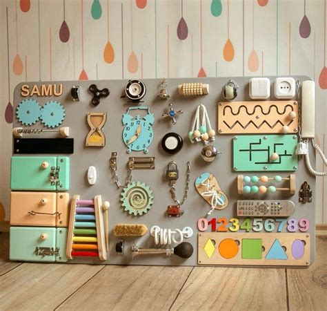 Montessori Busy Board Large Montessori Sensory Busy Board Wall Panel