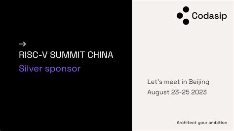 Risc V Summit China Codasip