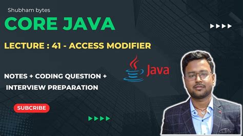 Lecture 41 Access Modifier In Java Core Java Hindi Tutorial Shubham Bytes Youtube