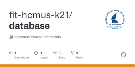 GitHub Fit Hcmus K Database Four Leaf Clover Database Course Materials