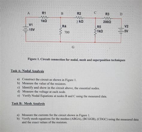 Solved Figure Circuit Connection For Nodal Mesh And Chegg