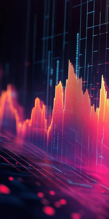 Dynamic Technology Growth Visualizing Data Trends And Analytics Stock Illustration