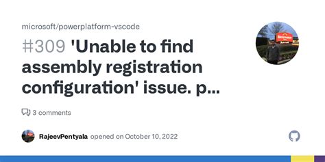 Unable To Find Assembly Registration Configuration Issue Pac