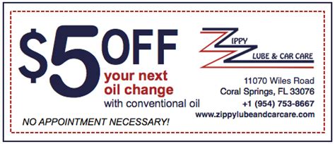 Coupons And Deals — Zippy Lube