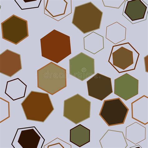 Seamless Color Abstract Hexagon Geometric Pattern Generative Art Background Details Template