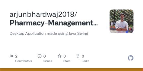 GitHub Arjunbhardwaj Pharmacy Management System Desktop Application Made Using Java Swing