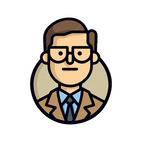Premium Vector Flat Illustration Male Teacher Logo